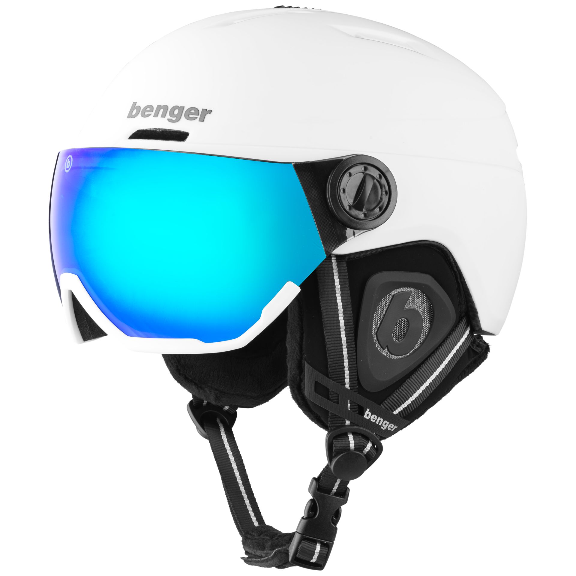Benger Visierhelm Matt White Alb | hervis.ro